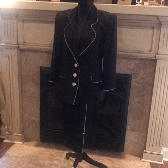 Solini - New York | Dresses | Boutique Black Diamond Studded Suit ...